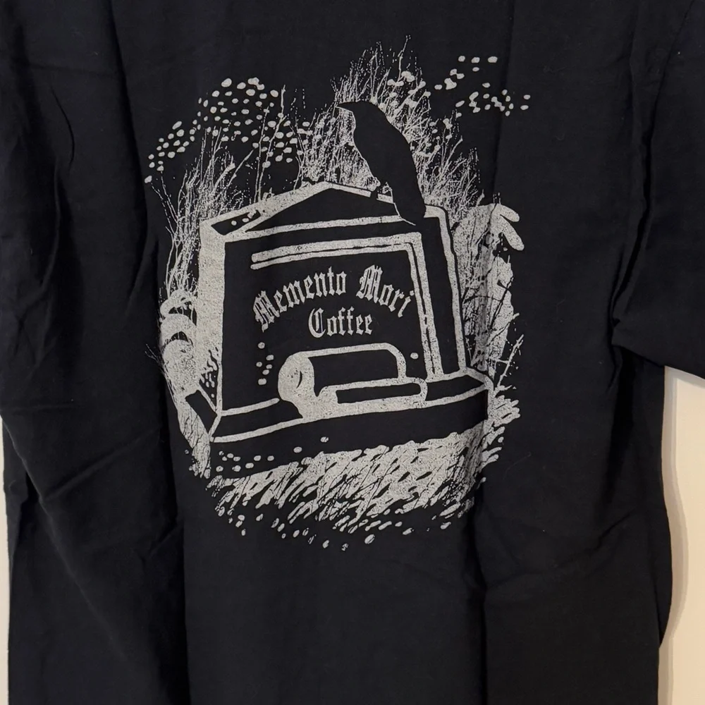 Memento Mori Coffee | Shirts | Memento More Coffee Black Large Skeleton ...